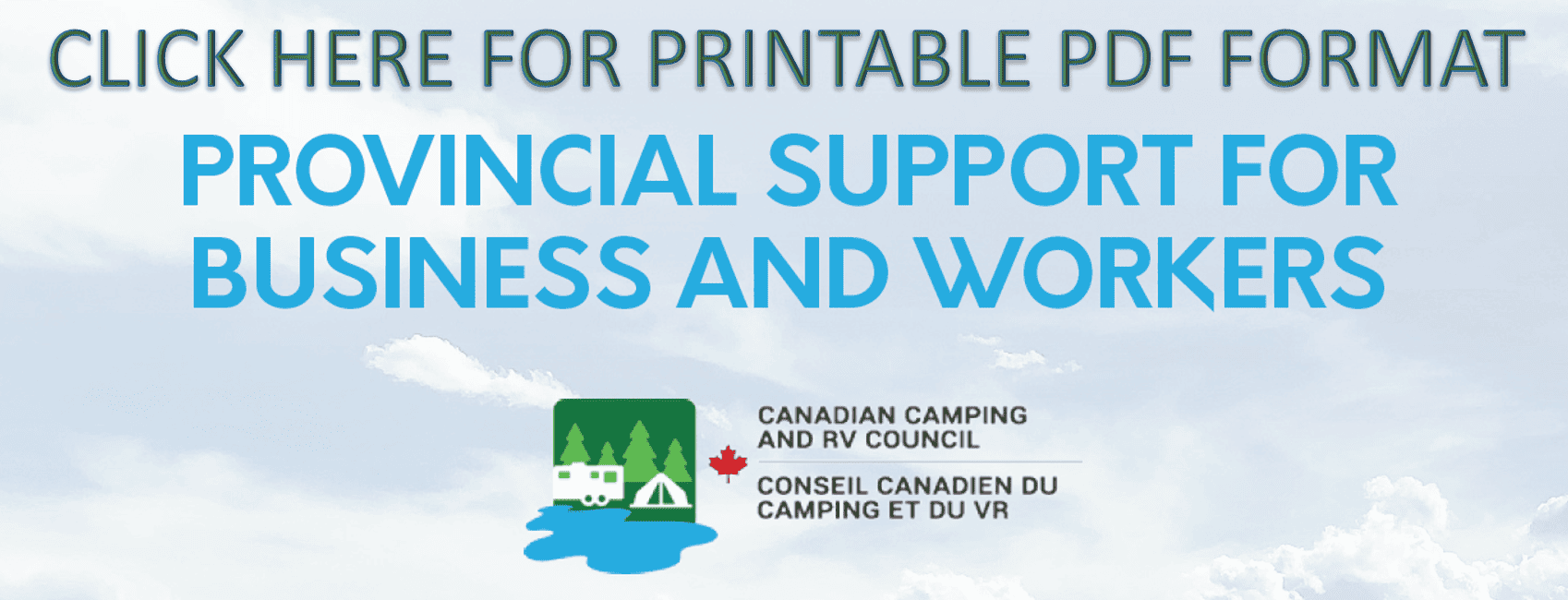 Government Support Programs - Canadian Camping and RV Association
